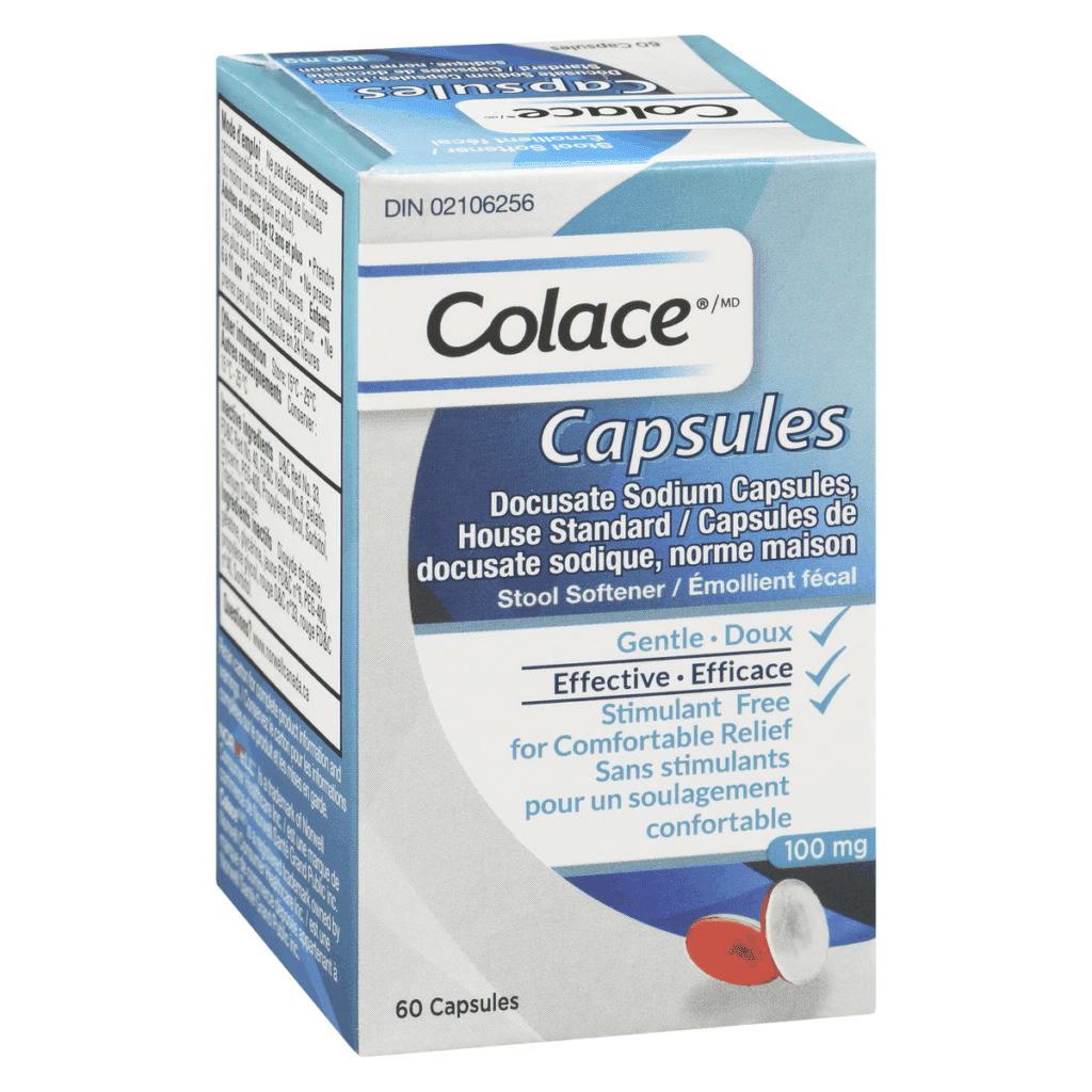 Colace Clear stool softener 100mg capsules 60 Count - Beta Pharmacy